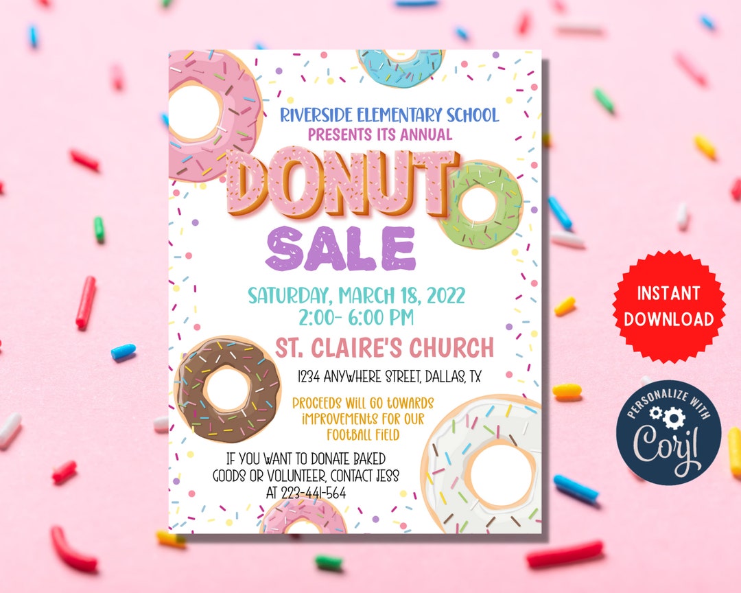 Donut Sale Fundraiser, PTA PTO Events, Back to School Event, Teacher ...