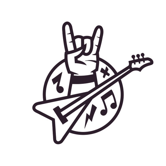 Rock and Roll Symbol SVG | Etsy