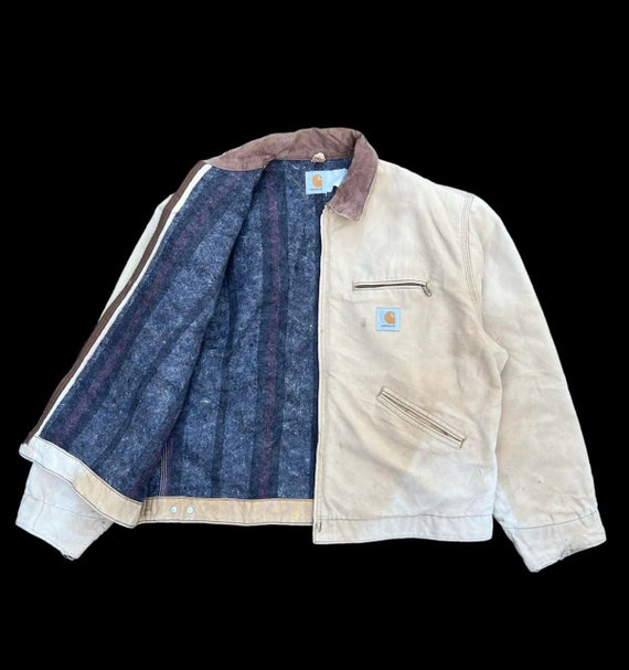 Vtg 80's Carhartt J01-Brn Sunfaded Detroit Duck Canva… - Gem