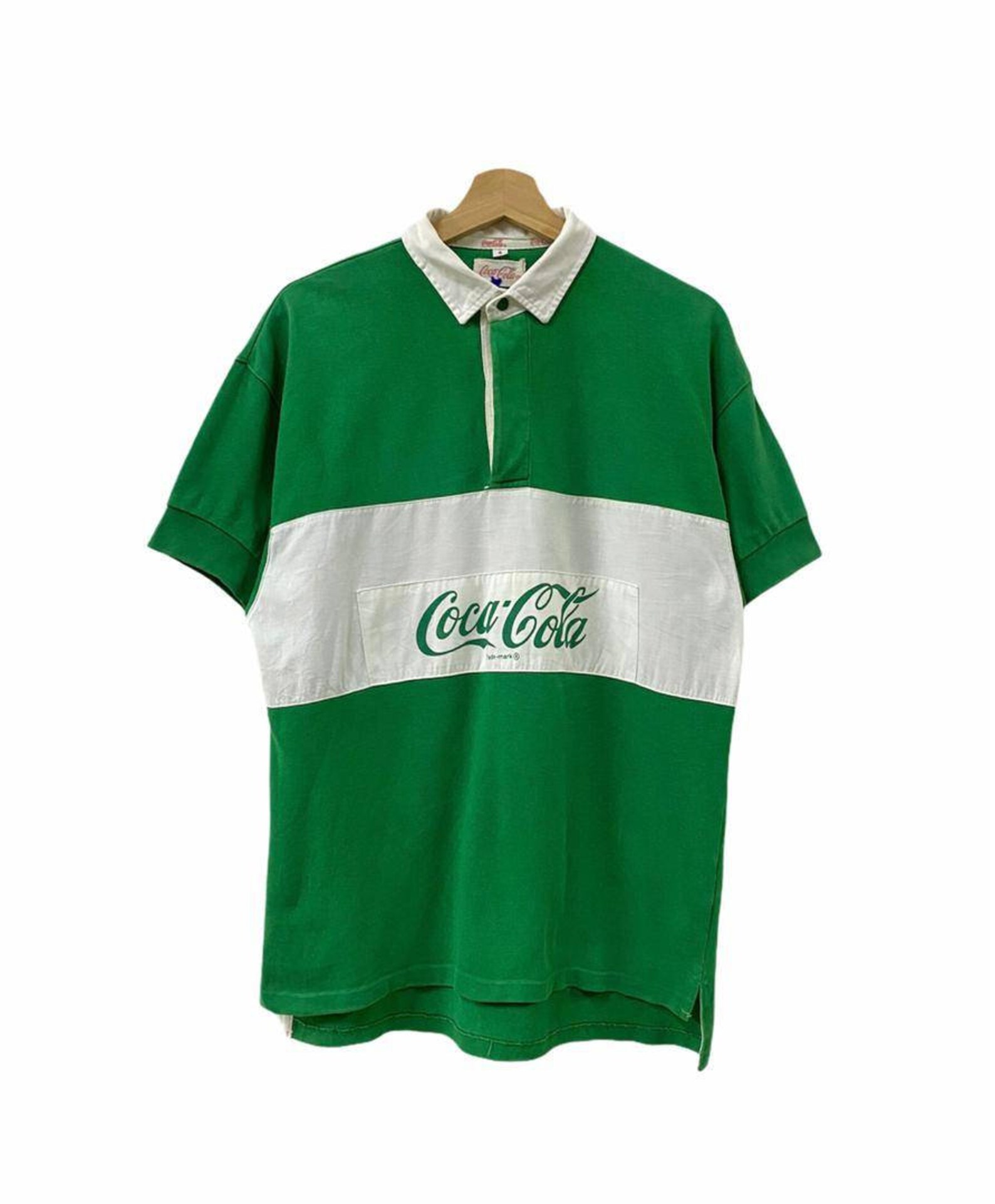 Vtg 90's Coca Cola Rugby Shirt Short Sleeve Spellout Logo Size 4 - Etsy