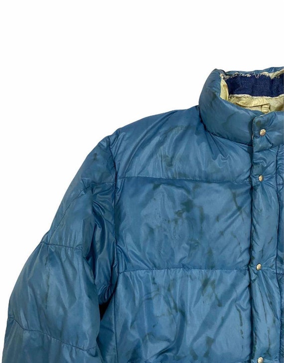 Vintage Moncler X Asics Blue Dissteresed Stain Goose … - Gem