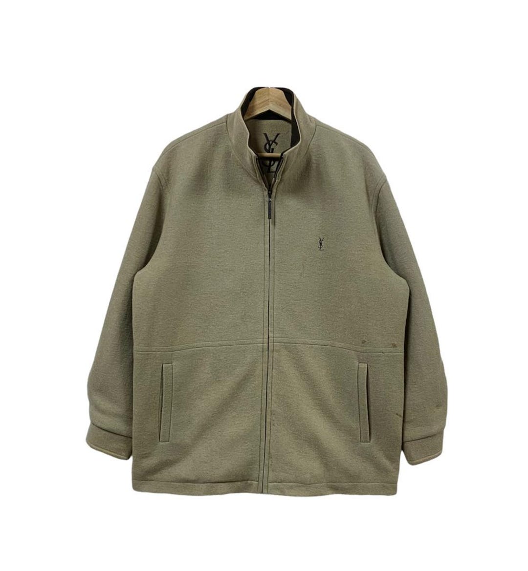 Vintage Ysl Yvessaintlaurent Pour Homme Hedi Slimane Wool Zipper Bomber ...