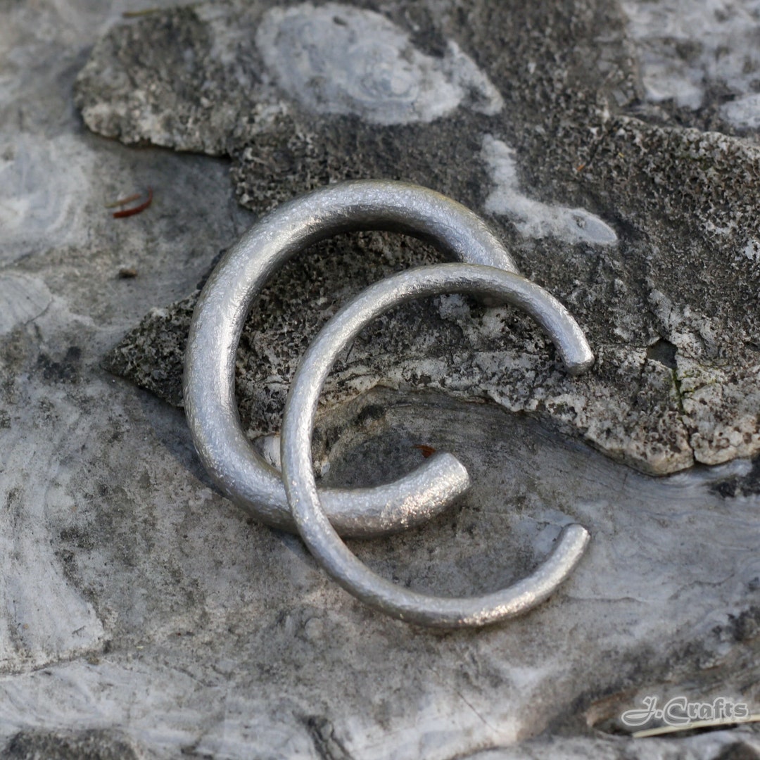 Hammered Titanium Cuffs - Heavy Rustic, Thickness 5~12mm, Bracelets for ...