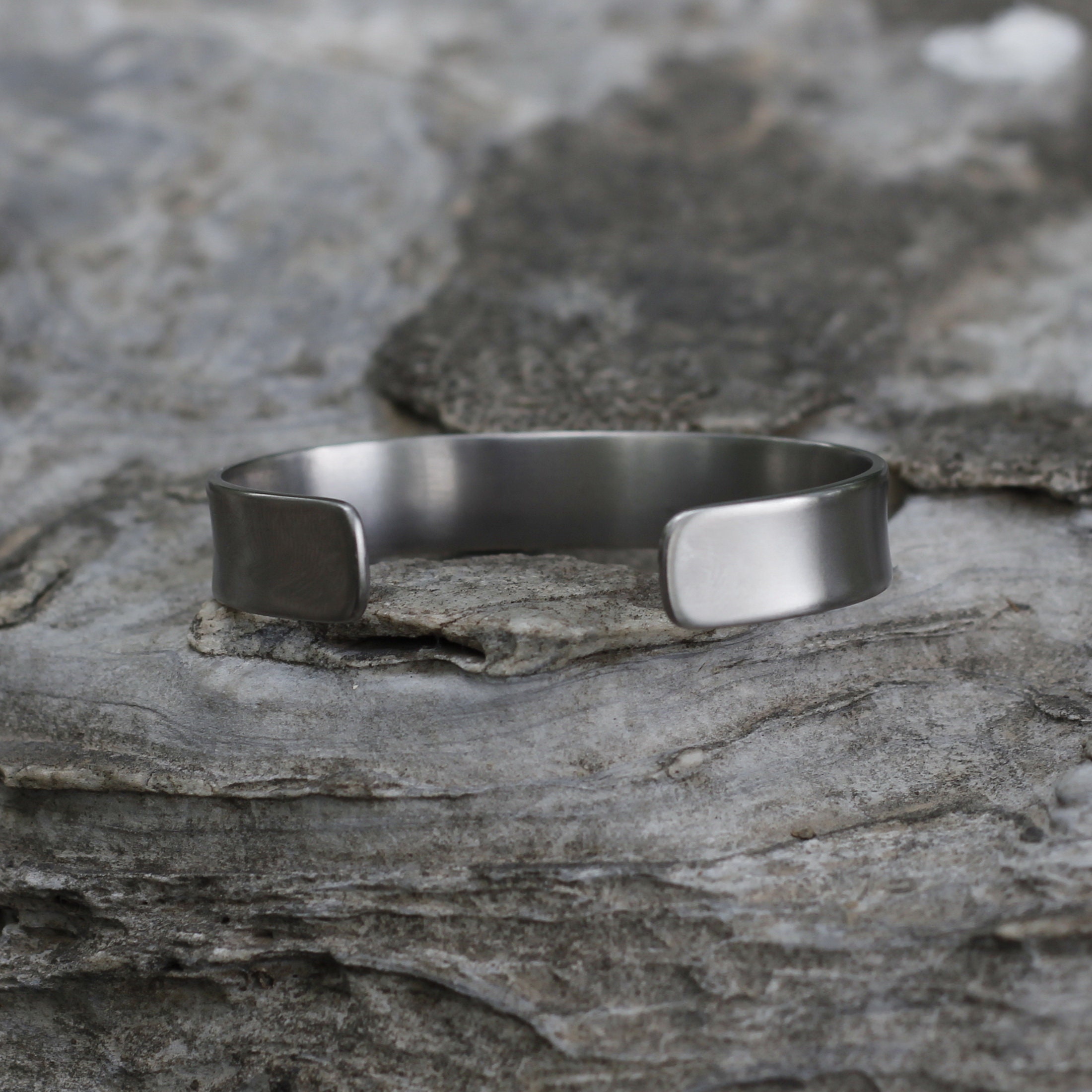 Titanium Cuff Bracelet, Multiple Wide and Thick Optional, Handmade ...