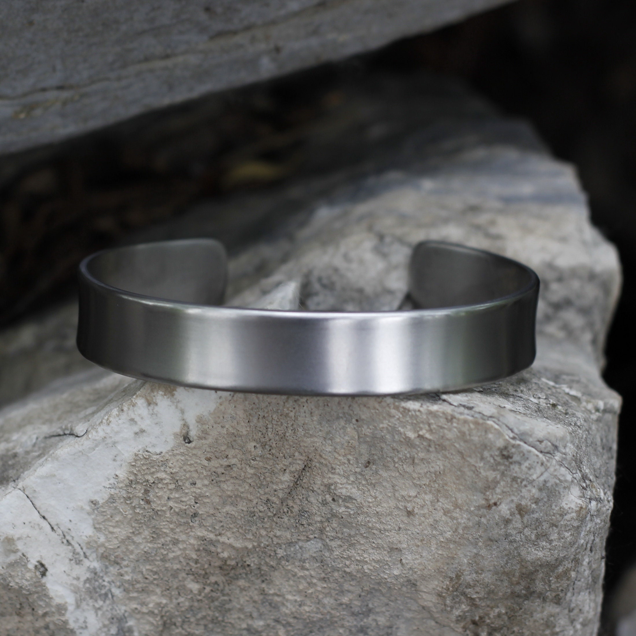 Titanium Cuff Bracelet, Multiple Wide and Thick Optional, Handmade ...