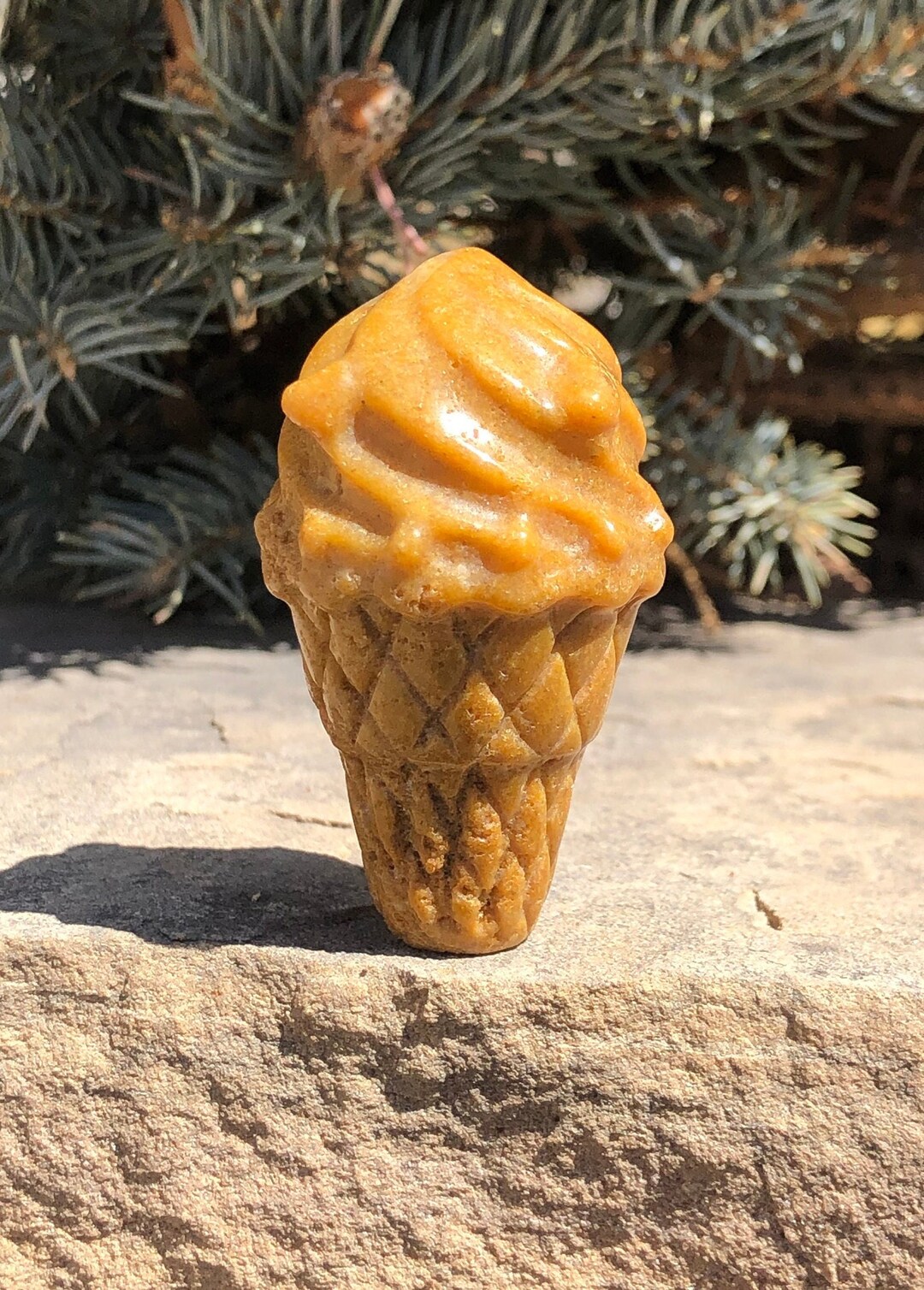 Yellow Jasper Crystal Ice Cream Cone Carving - Etsy