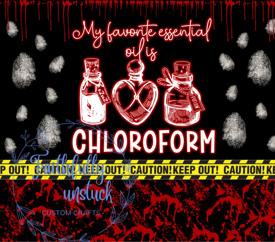 MY Favorite Essential Oil is Chloroform Red and Black Wrap - Etsy
