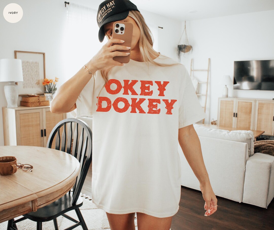 Okey Dokey T Shirt, Comfort Colors, Western Tee Retro Graphic Vintage ...