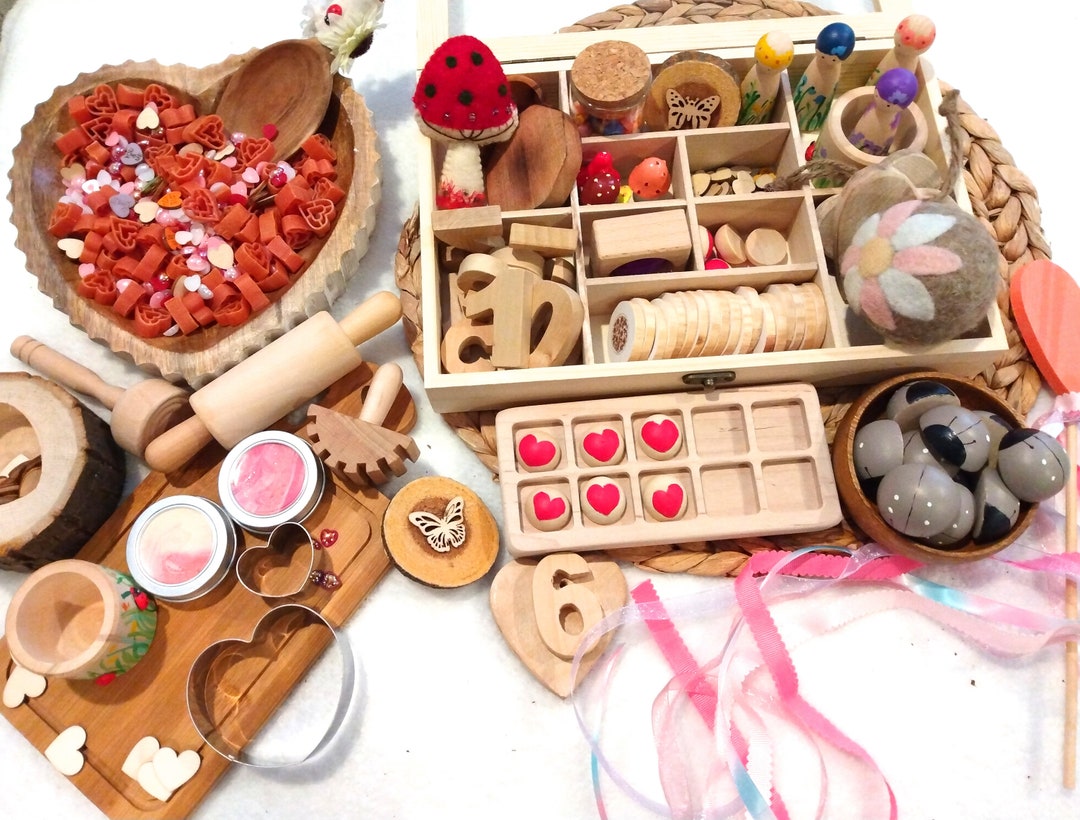 Montessori Valentine Day Kit , Sensory Kit , Loose Parts , Preschool ...
