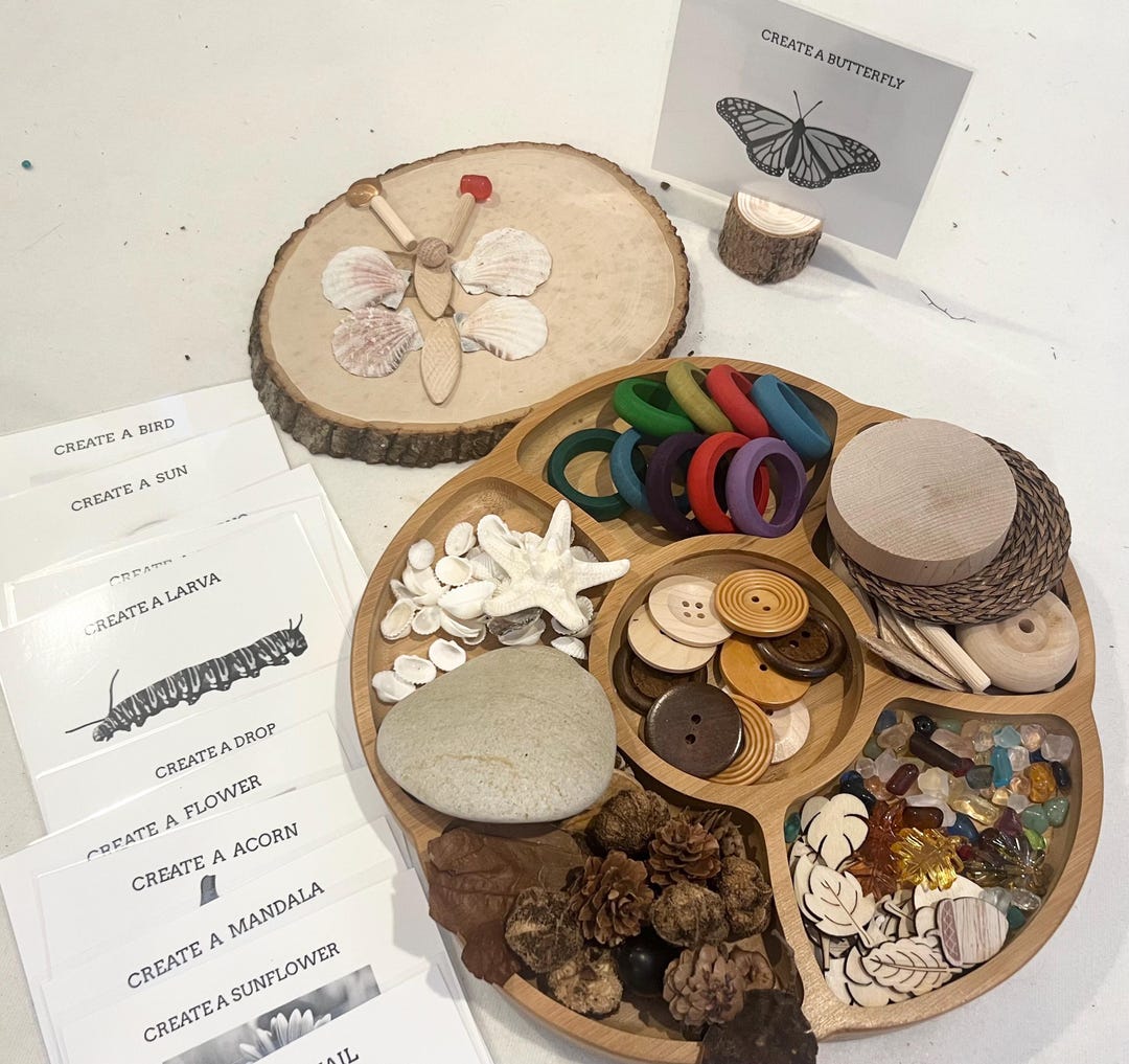 Montessori Art Kit, Materials From Nature, Loose Parts , Preschool ...