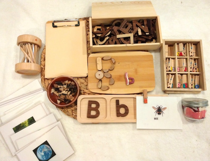 Montessori ABC Uppercas, Lowercase Letters, Learning Kit , Sensory ...