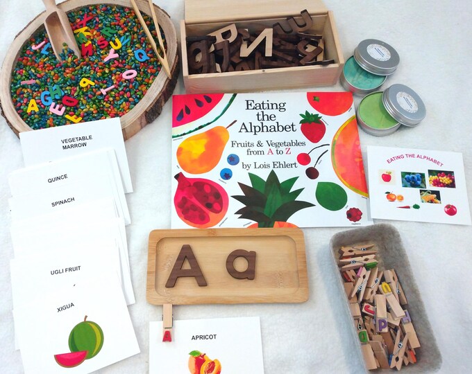 Montessori ABC Uppercas, Lowercase Letters, , Learning Kit , Sensory ...