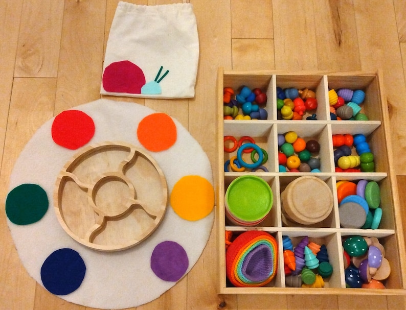 Montessori Exclusive Rainbow Activity, Loose Parts , Sorting , Counting ...