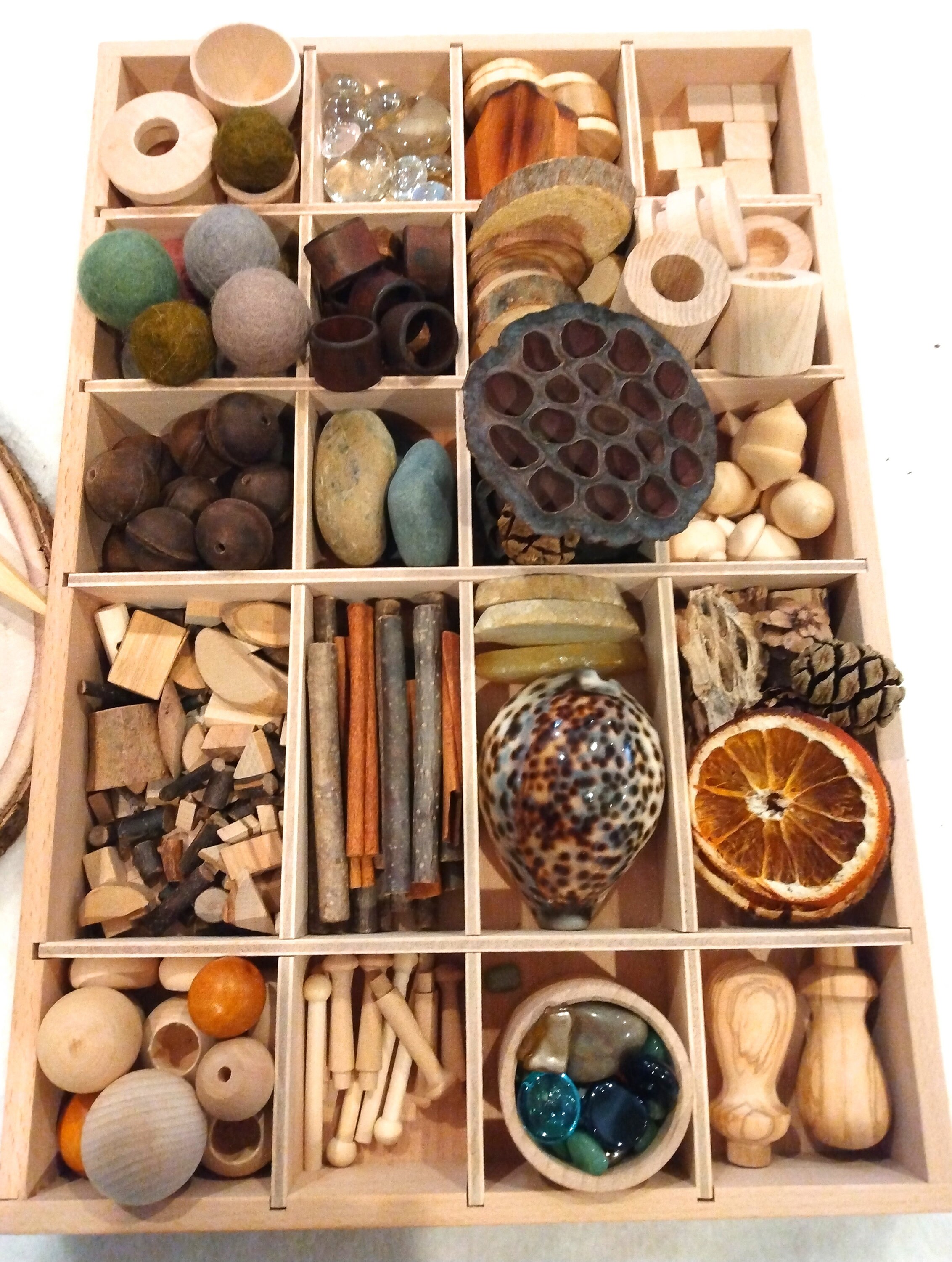 Montessori Loose Parts Tray ,natural ,wooden Loose Parts , Open Ended ...