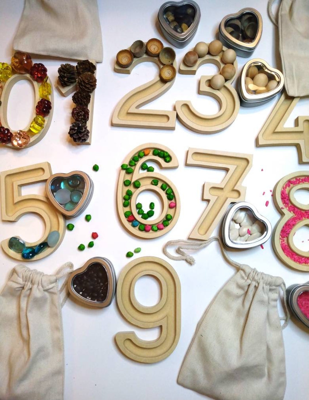Sensory Numbers 0 9 Lots of Different Materials to Each - Etsy