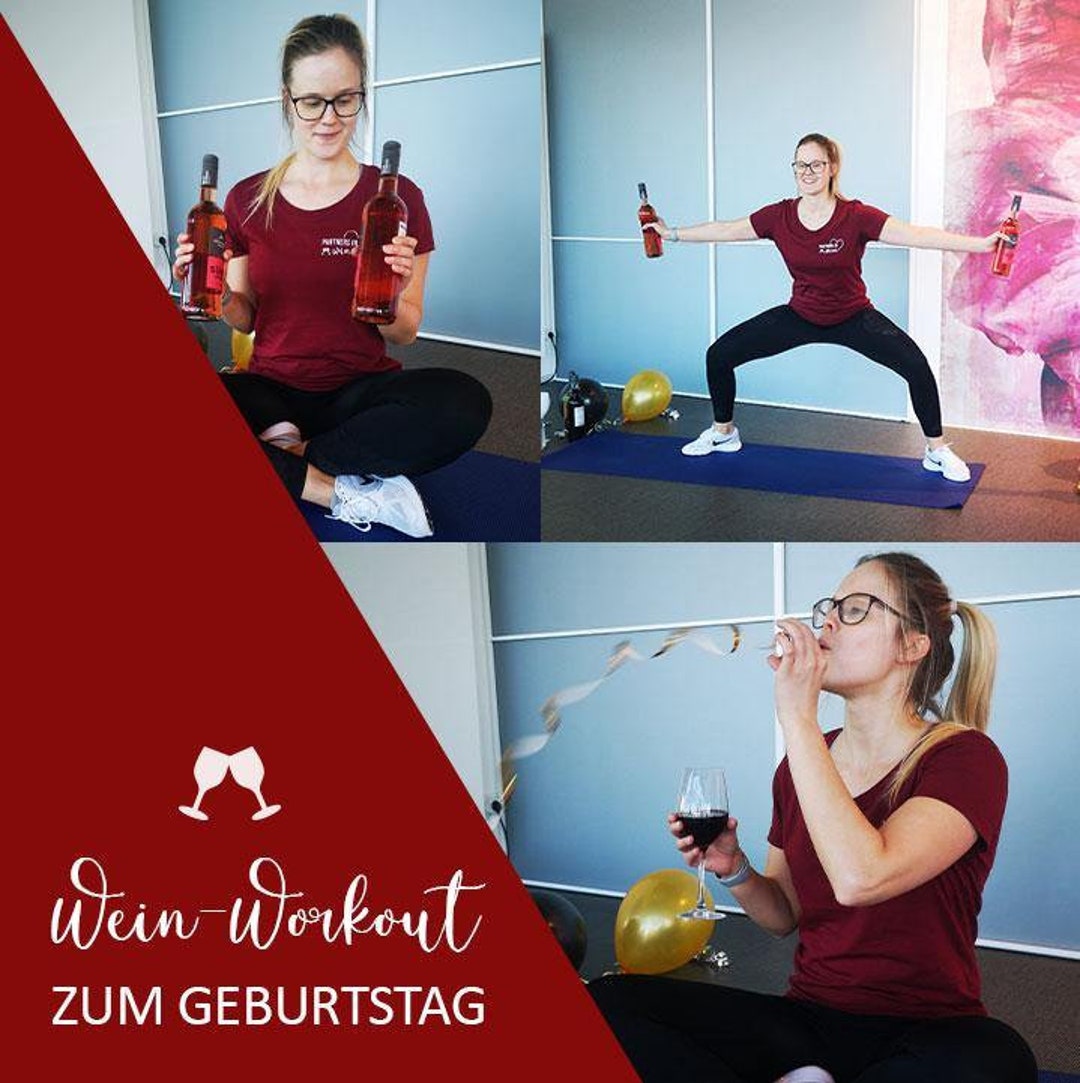 Birthday Wine Workout Gift Card to Print Out, Give as a Gift ...