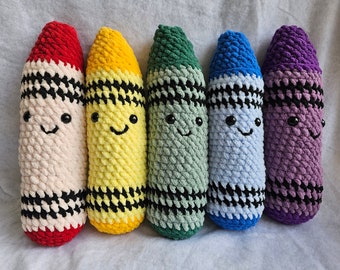 Crocheted Chunky Crayons All Handmade - Etsy