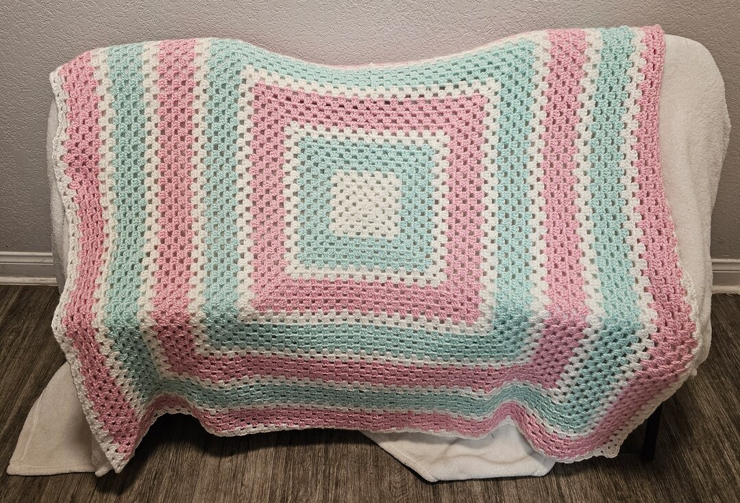 Handmade Baby's First Crib Blanket Crocheted - Etsy