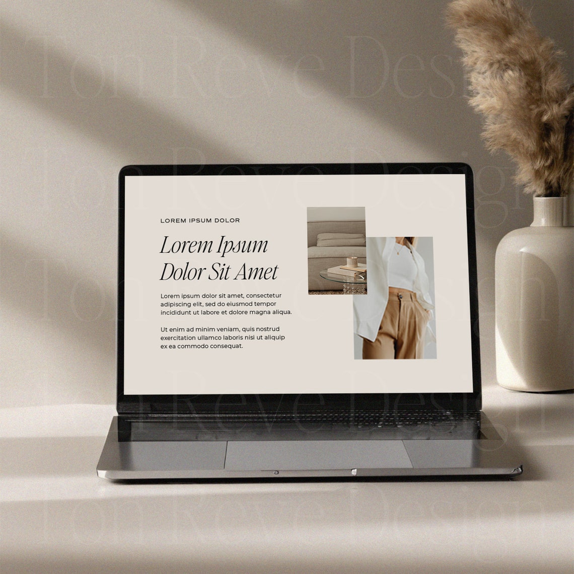 Minimalist Laptop Mockup, MacBook Mockup, Boho Device Mockup, Website ...