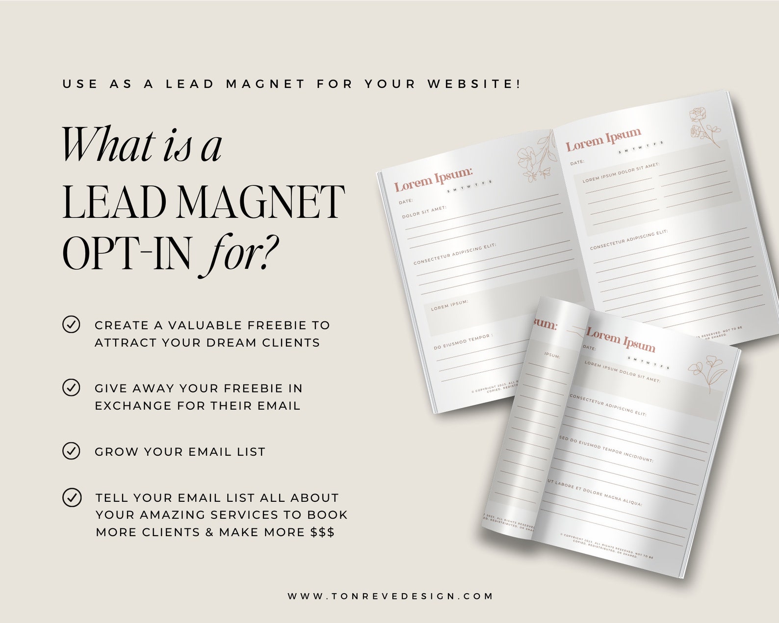 Editable Journal Template, Canva Template, Lead Magnet Email Opt-in ...