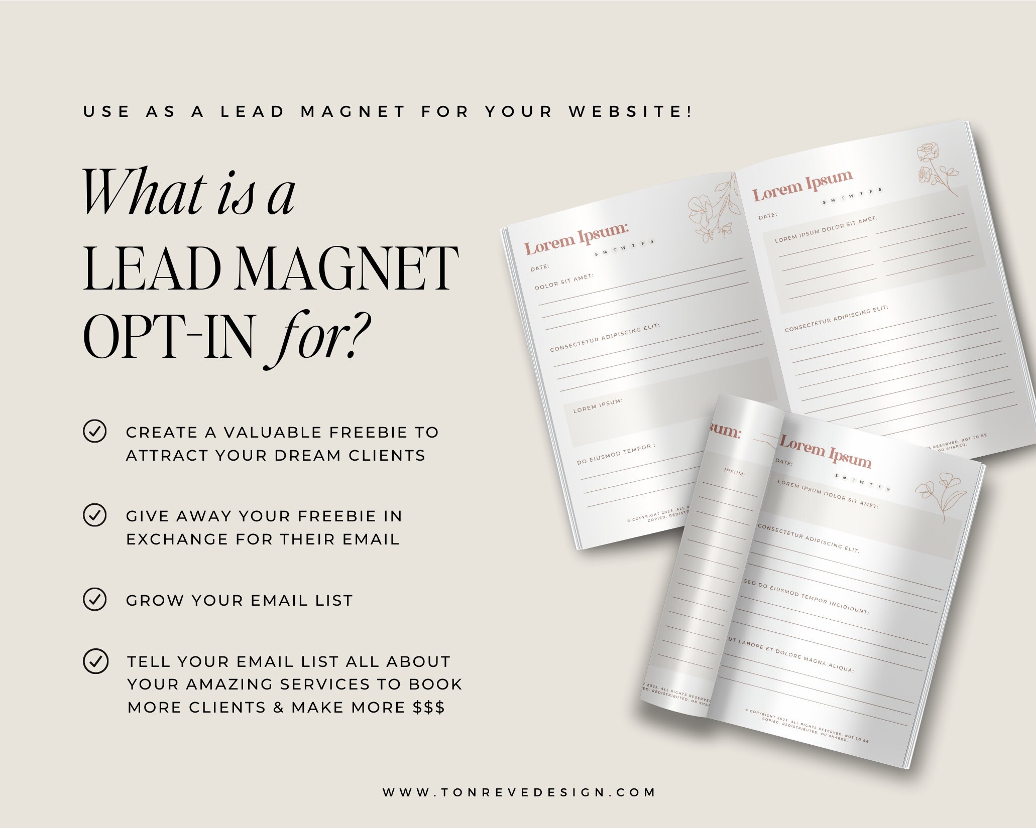 Editable Journal Template, Canva Template, Lead Magnet Email Opt-in ...