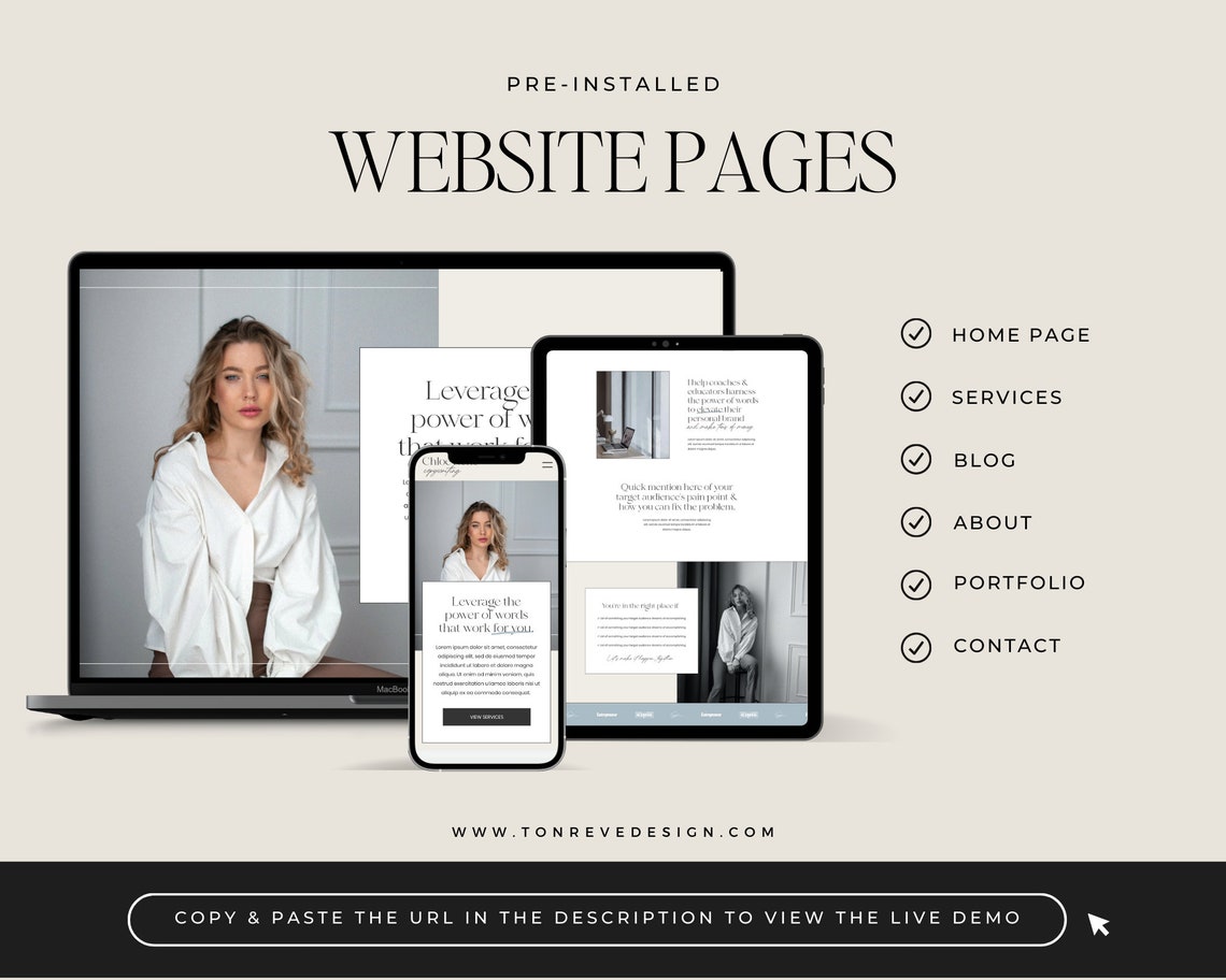 Website Template for Copywriter, Content Creator, Social Media Manager ...