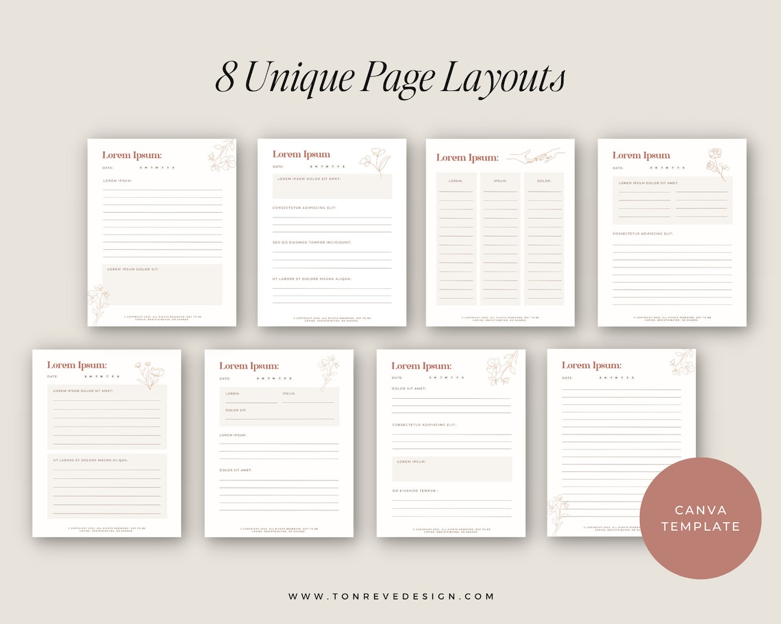 Editable Journal Template, Canva Template, Lead Magnet Email Opt-in ...