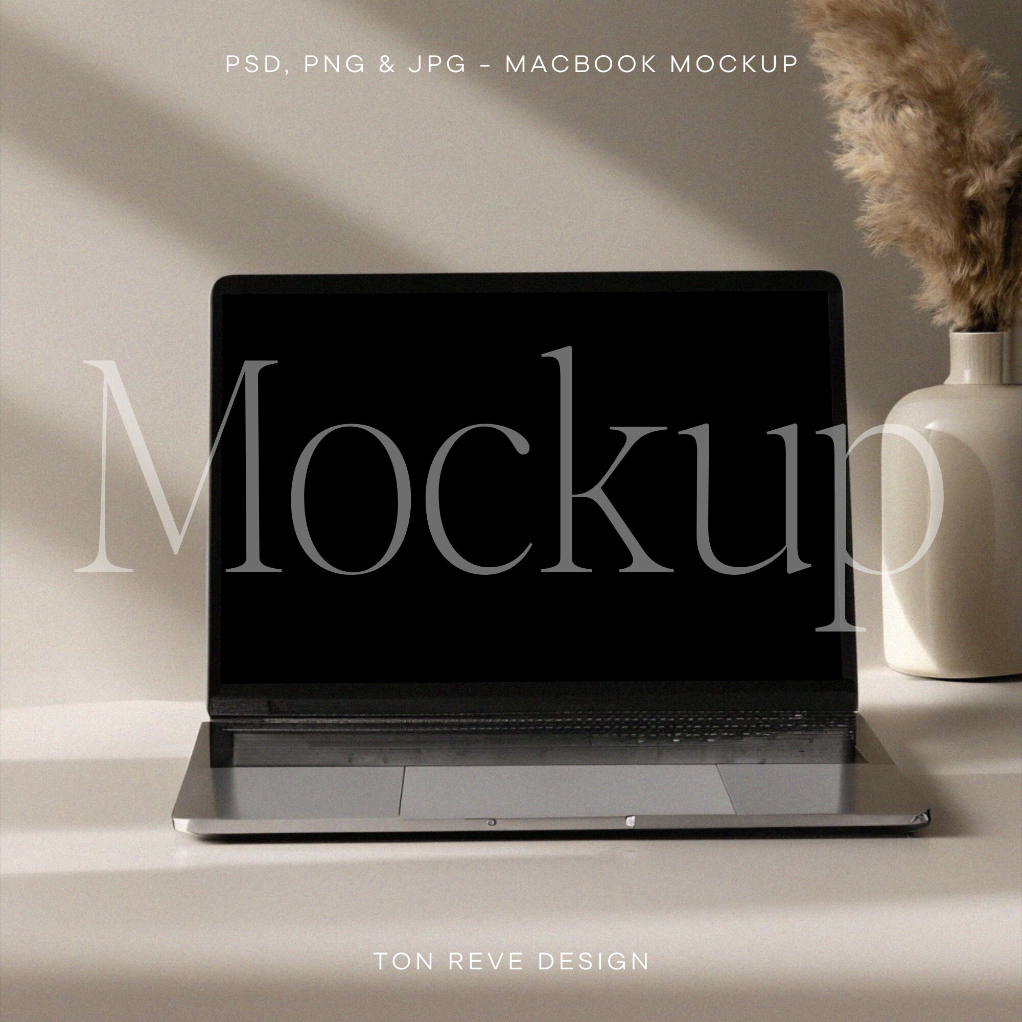 Minimalist Laptop Mockup, MacBook Mockup, Boho Device Mockup, Website ...
