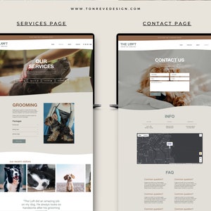 Pet Services Website, Wix Website Template, Website Design for Dog ...