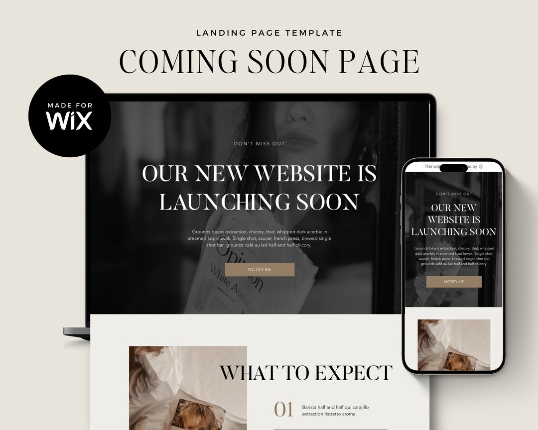 Wix Landing Page Template, Coming Soon Page, Landing Page Design ...