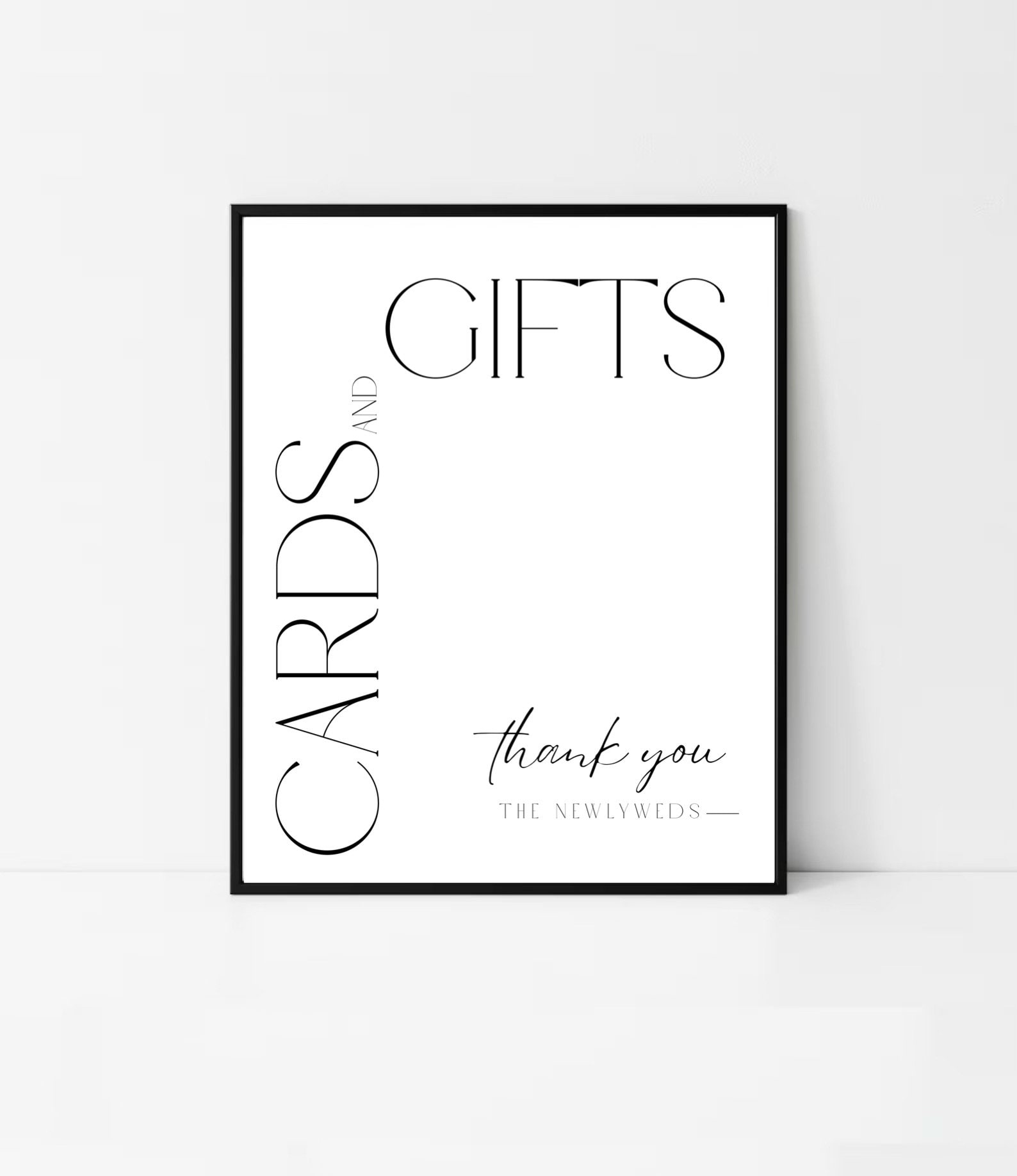Modern B/W Cards&gifts Sign Template - Etsy