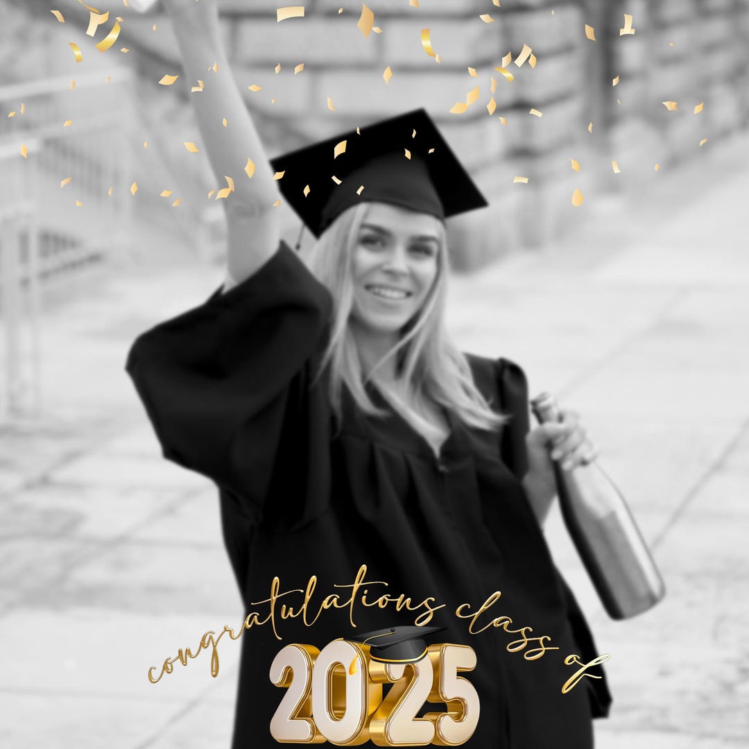 GRADUATION 2025 OVERLAY Class of 2025 6 Different Sizes Ready to Use ...