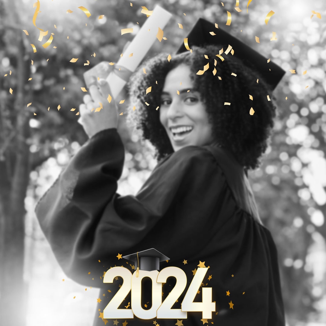GRADUATION 2024 OVERLAY Class of 2024 6 Different Sizes Ready to Use ...