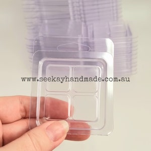 Wax Clam EMPTY Clamshell for Wax Melts Snap Bar Packaging Australian ...