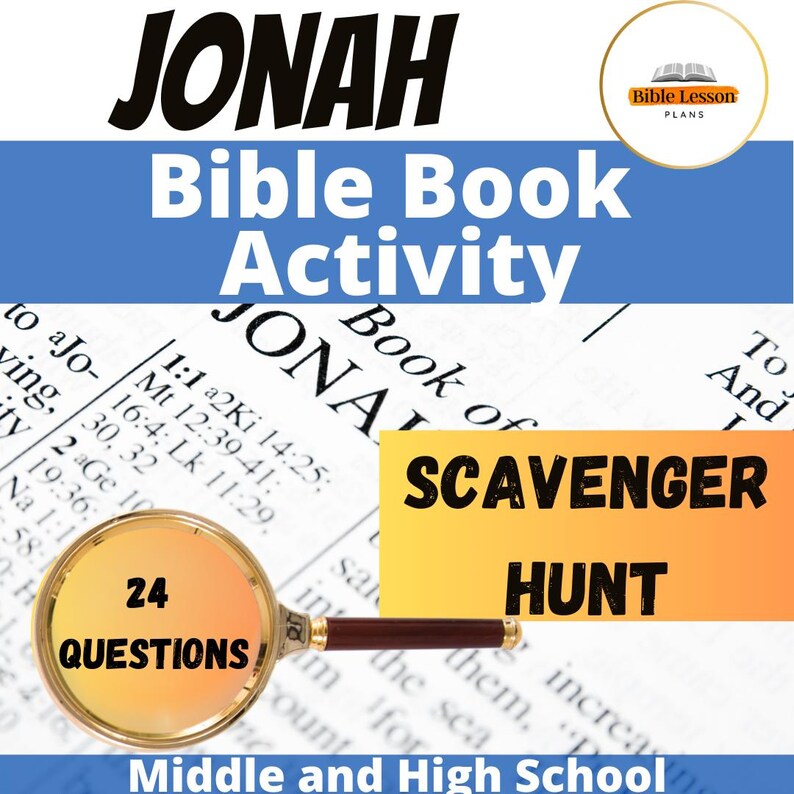 Jonah Bible Scavenger Hunt: Middle & High School Activity - Etsy