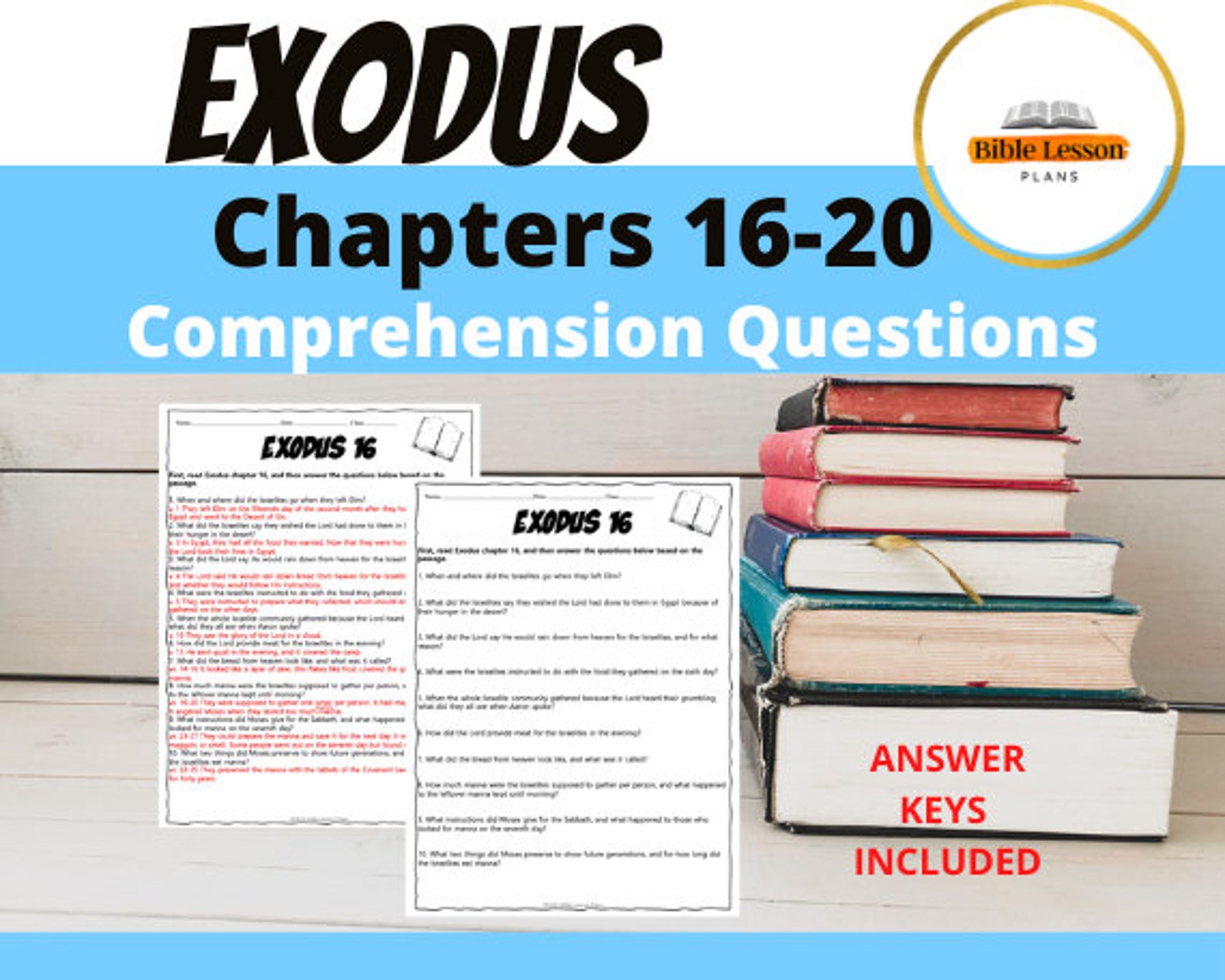 Exodus 16-20 Bible Study Guide: Ten Commandments Questions (PDF) - Etsy