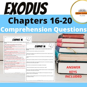 Exodus 16-20 Bible Study Guide: Ten Commandments Questions (PDF) - Etsy
