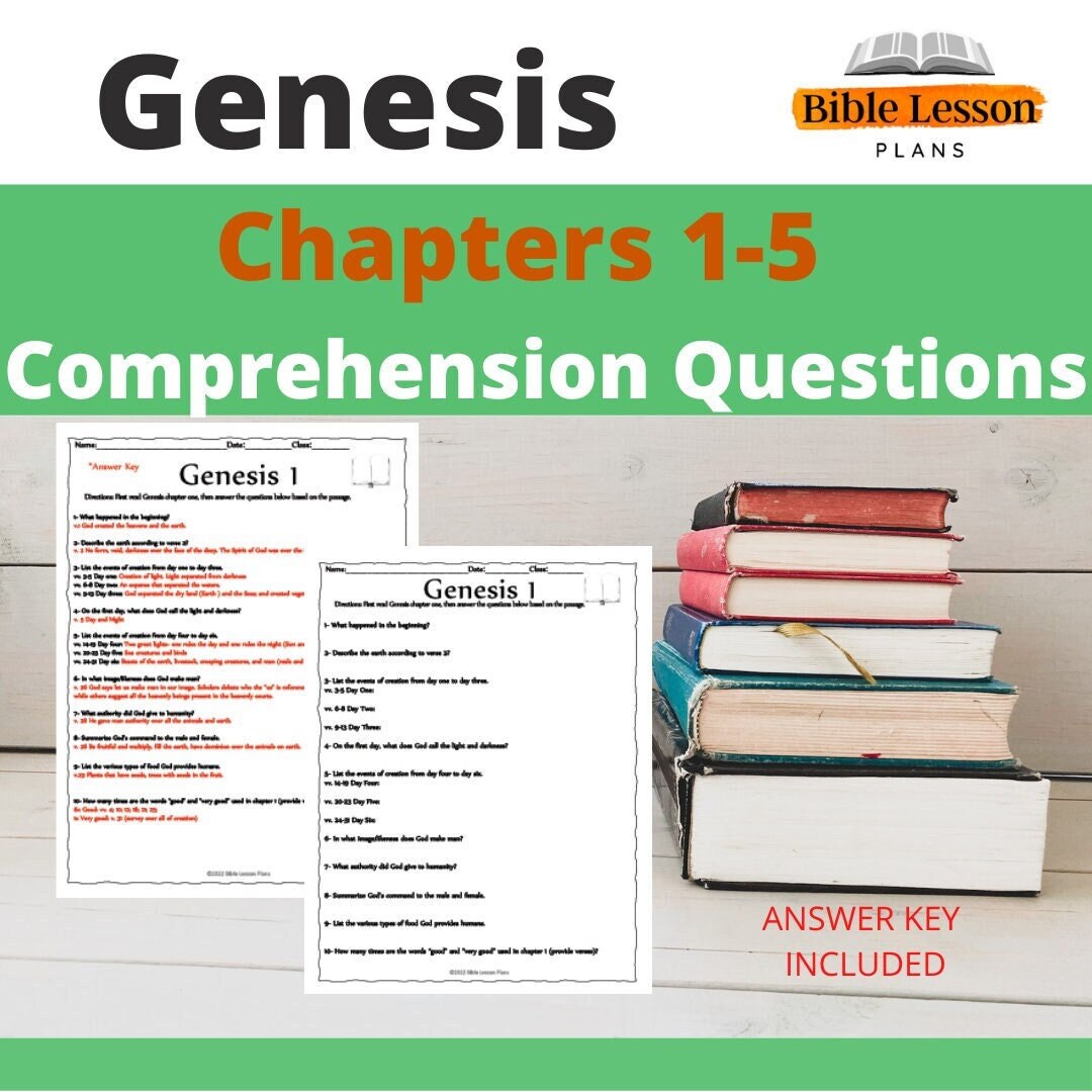 Genesis Bible Study Questions: Homeschool Christian Education (chapters ...