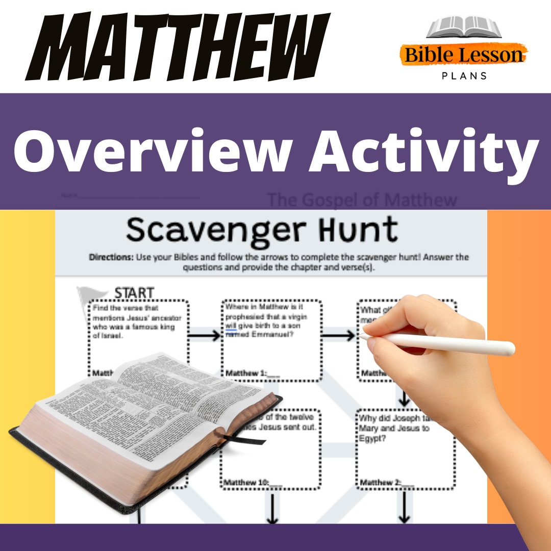 The Gospel of Matthew Activity, the Book of Matthew Activity, Bible ...