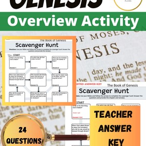 Genesis Scavenger Hunt Activity: Bible Lesson (PDF) - Etsy