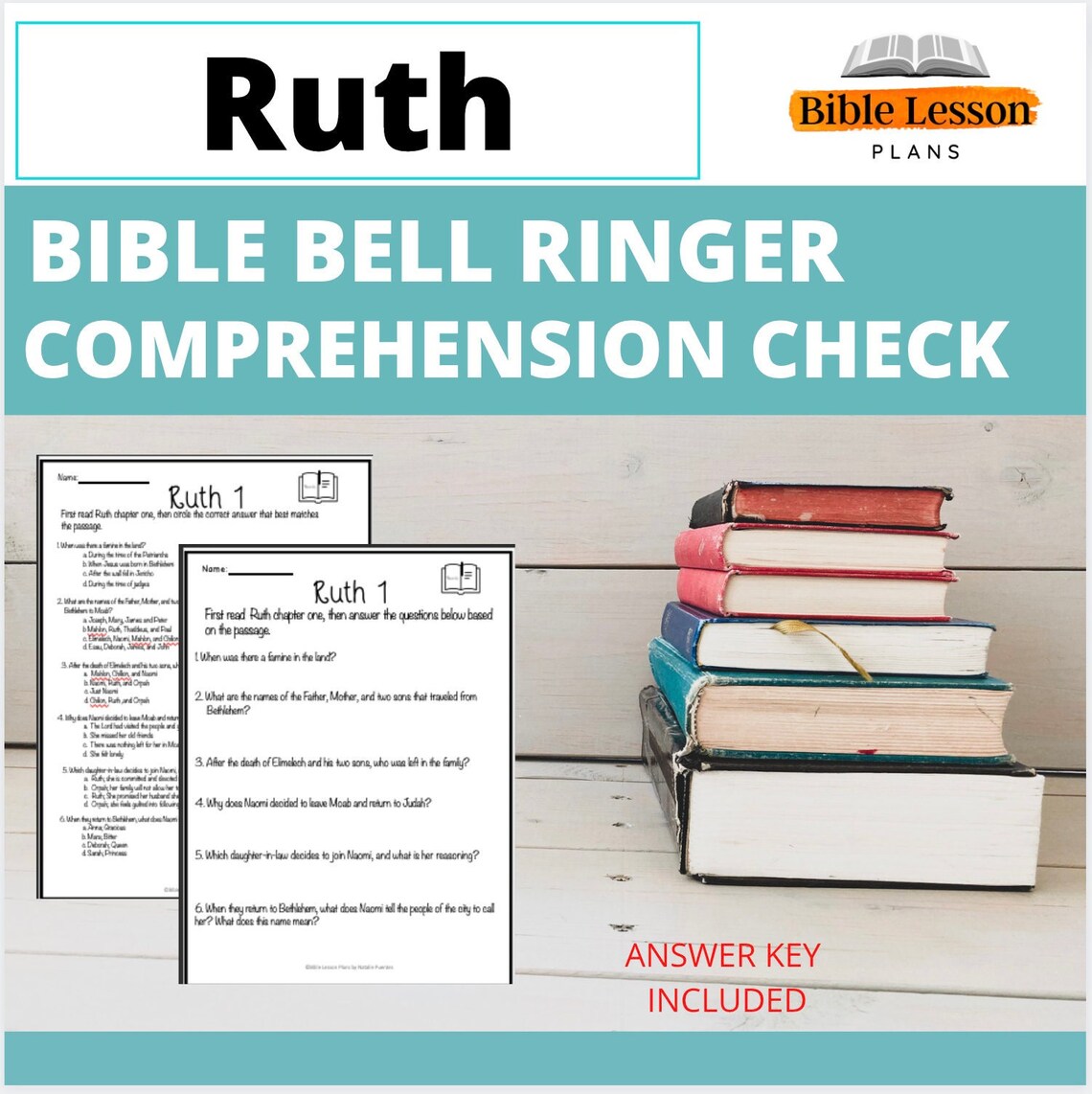 Book of Ruth, Bible Printable, Sunday School, Church, Christian School ...