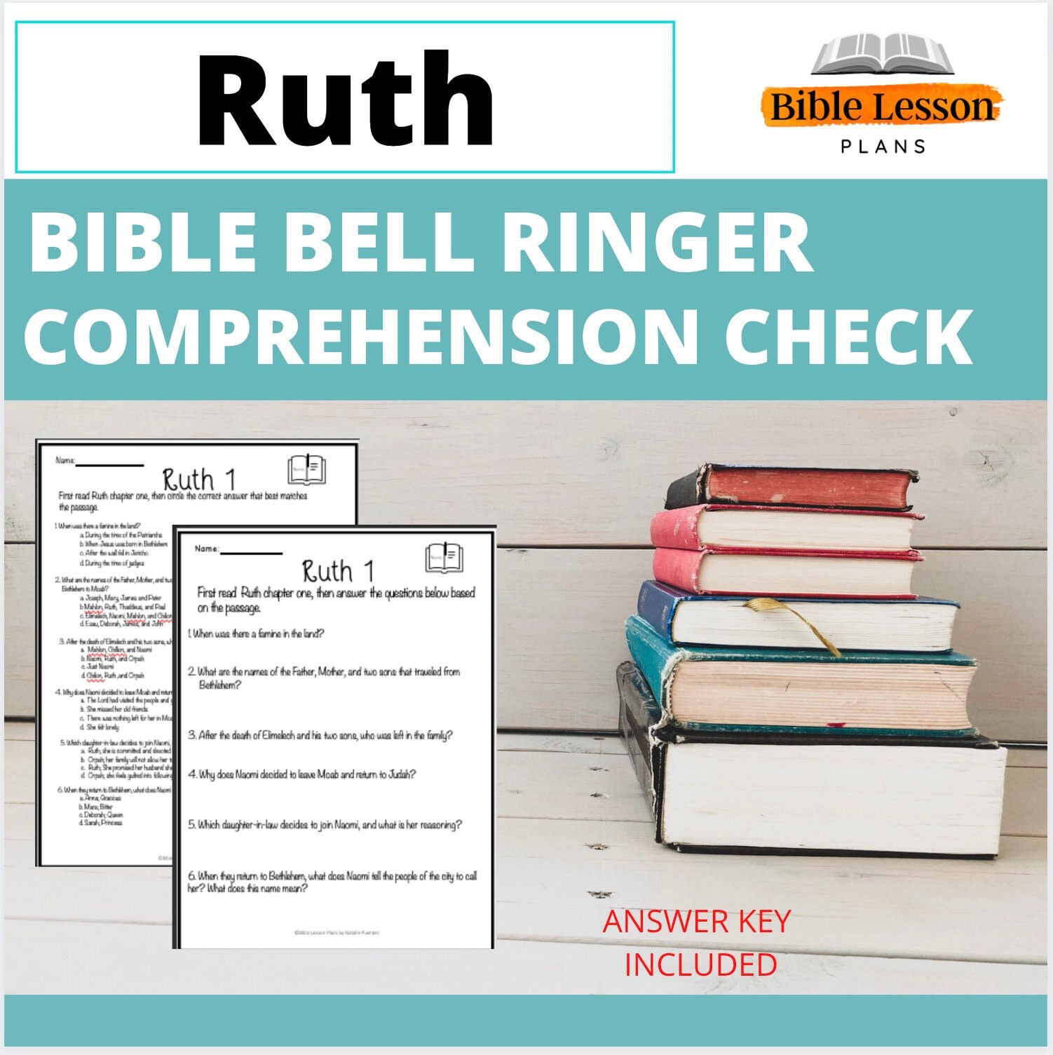 Book of Ruth, Bible Printable, Sunday School, Church, Christian School ...