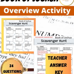 Joshua Bible Study: Scavenger Hunt Activity (middle & High School) - Etsy