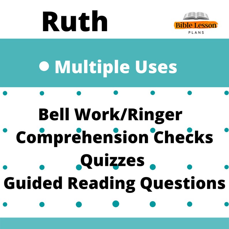 Book of Ruth, Bible Printable, Sunday School, Church, Christian School ...