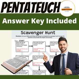 Pentateuch Scavenger Hunt: Old Testament Bible Lesson Activity - Etsy