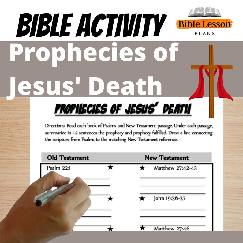 Good Friday Printable, Easter Bible Study, Prophecies of Jesus Study ...