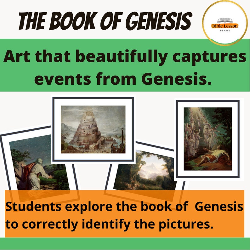Book of Genesis Activity, Genesis Study, Bible Genesis Study, Christian ...