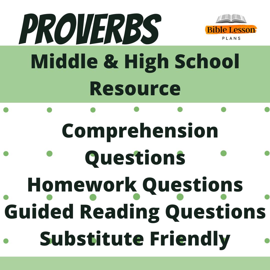 Proverbs Bible Study Questions Chapters 1-5, the Book of Proverbs ...