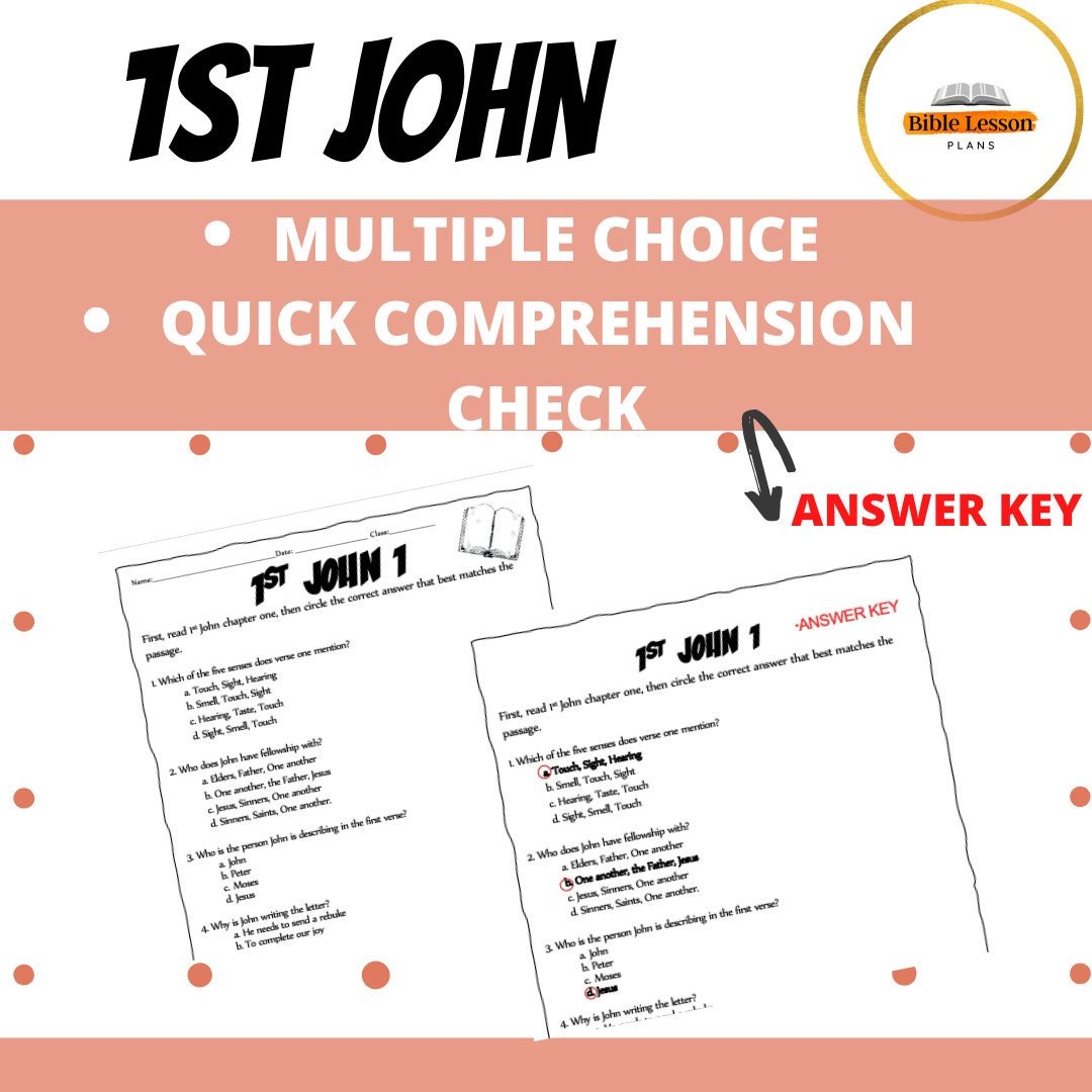 1 John Bible Study Questions and Answers, 1st John, Bible Study Guide ...