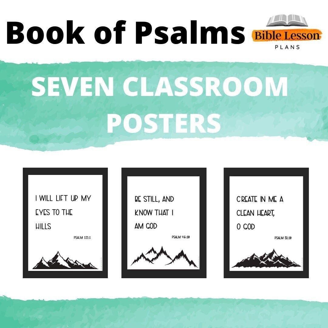 Book of Psalms Posters, Bible Class, Bulletin Board, Bible Class Ideas ...